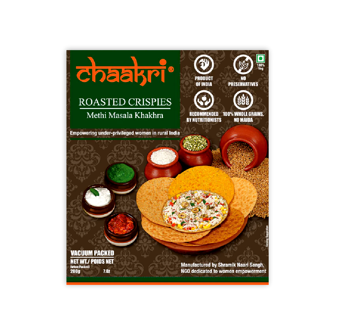 CHAAKRI ROASTED CRISPIES METHI MASALA KHAKHRA – New Indian Supermarket ...