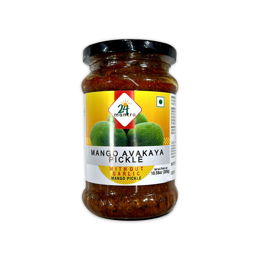 24 MANTRA MANGO AVAKAYA PICKLE (Without Garlic) – New Indian ...