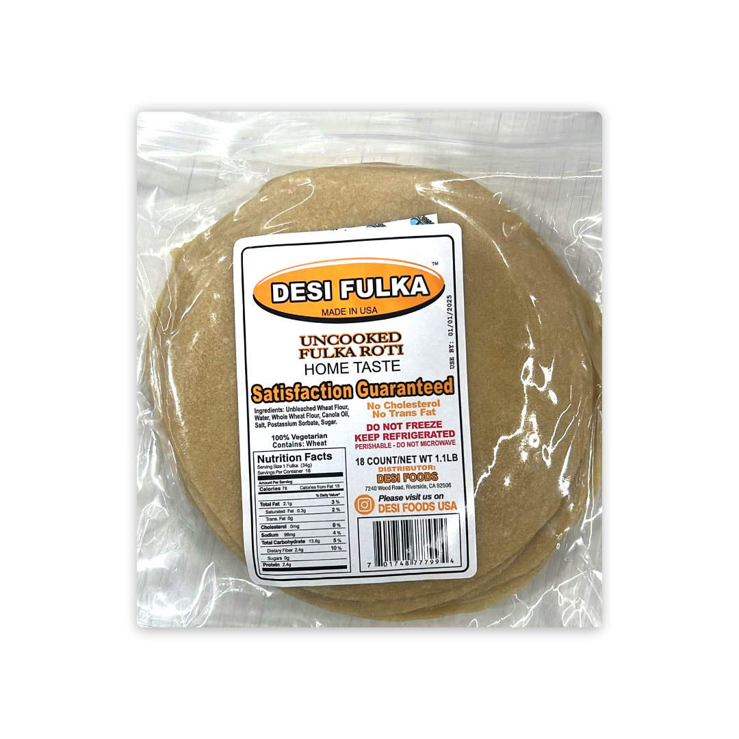 DESI FULKA UNCOOKED FULKA ROTI – New Indian Supermarket, Tracy