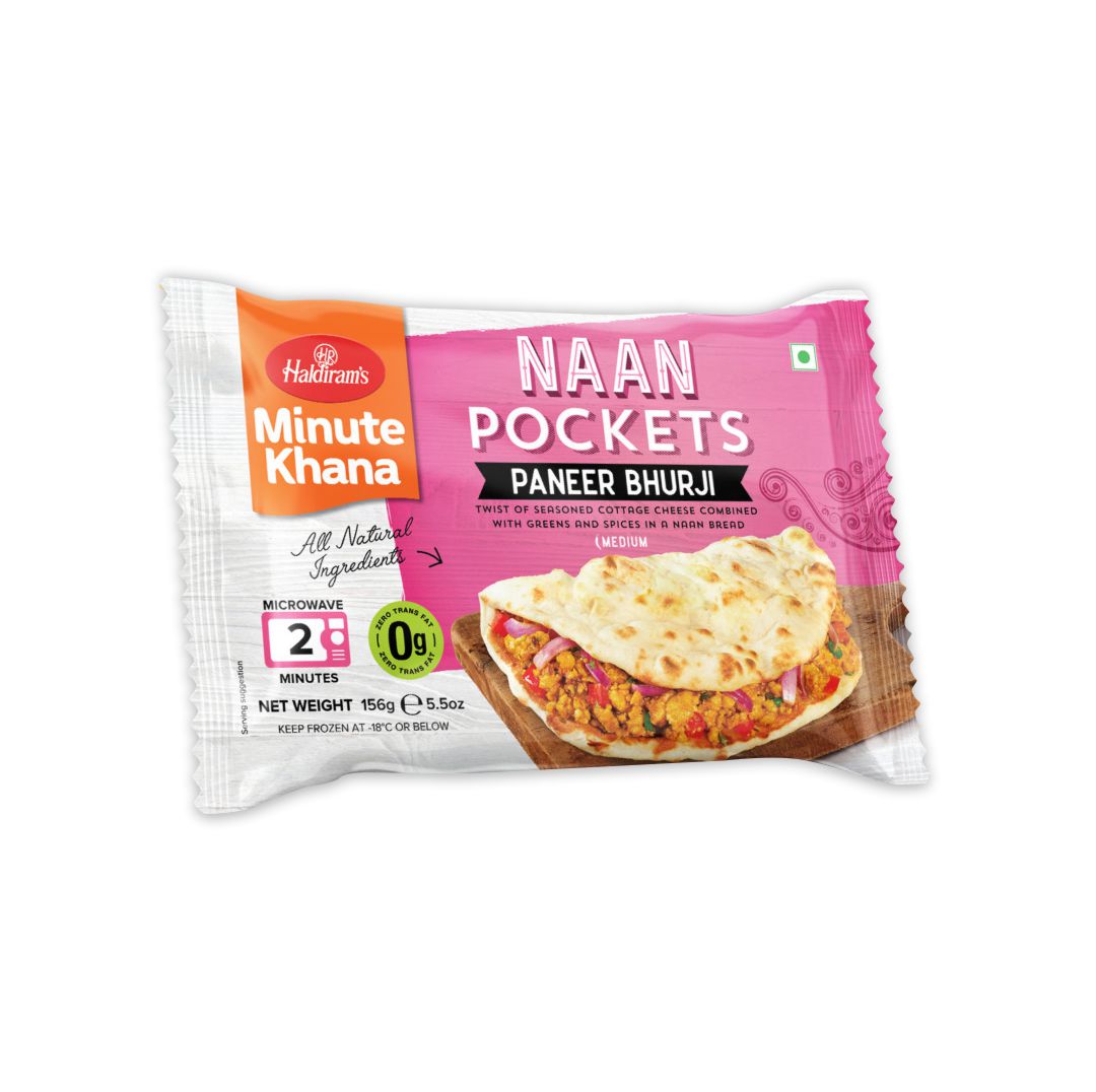 HALDIRAMS MINUTE KHANA NAAN POCKETS PANEER BHURJI – New Indian ...