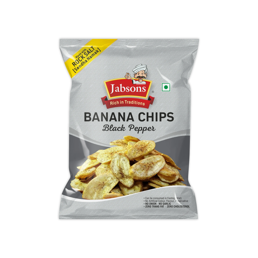 JABSONS BANANA CHIPS BLACK PEPPER – New Indian Supermarket, Tracy