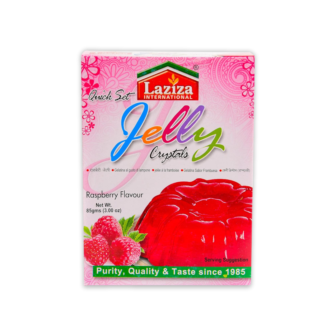 LAZIZA INTERNATIONAL JELLY CRYSTALS RASPBERRY FLAVOUR – New Indian ...