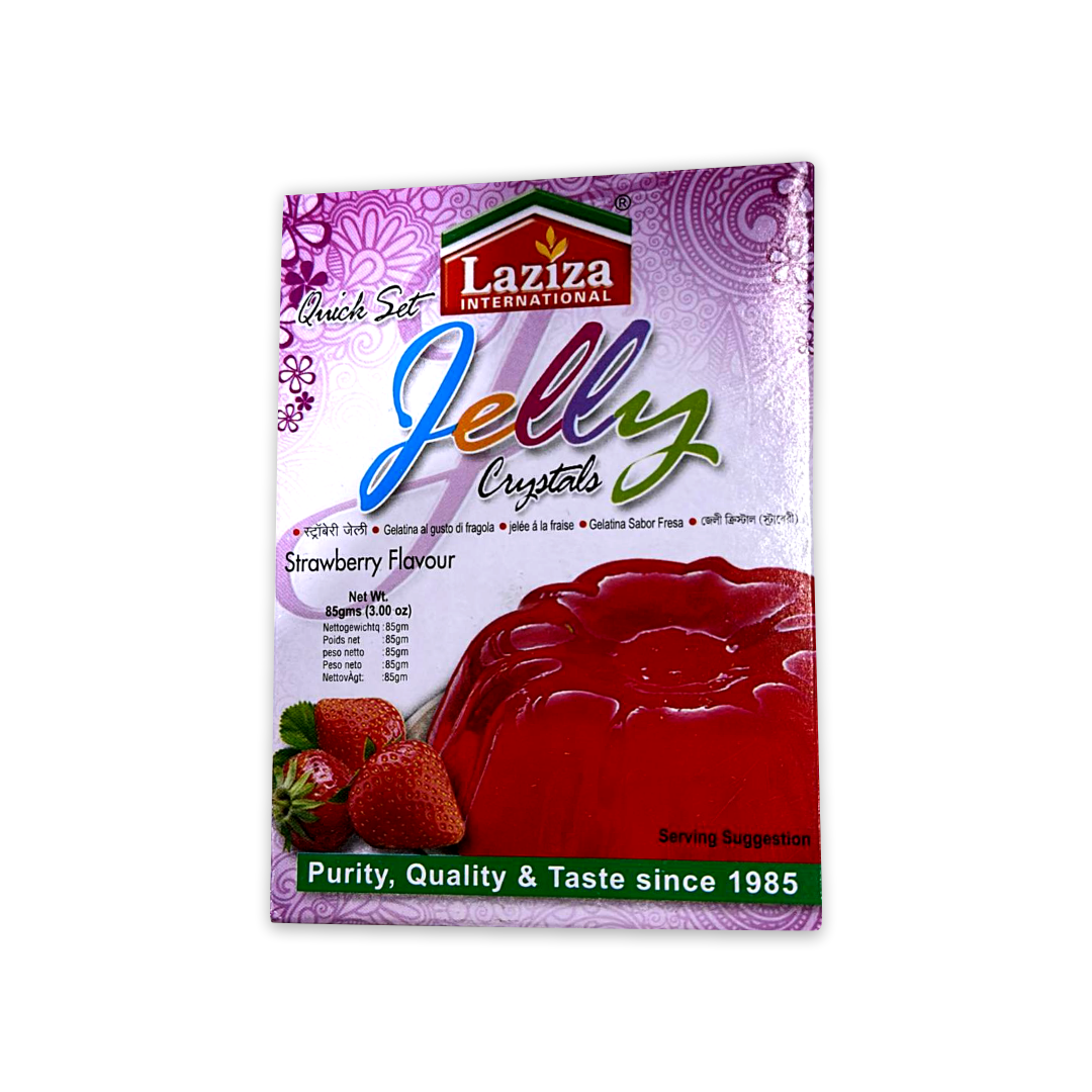 LAZIZA INTERNATIONAL JELLY CRYSTALS STRAWBERRY FLAVOUR – New Indian ...