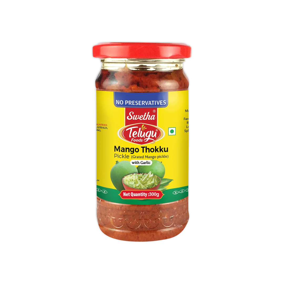 SWETHA TELUGU FOODS MANGO THOKKU PICKLE WITH GARLIC – New Indian ...