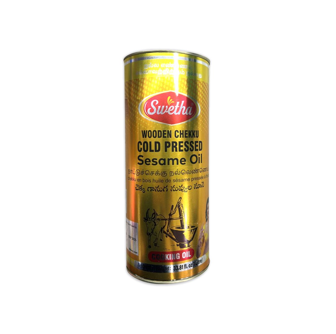 SWETHA WOODEN CHEKKU COLD PRESSED SESAME (COOKING OIL) – New Indian ...