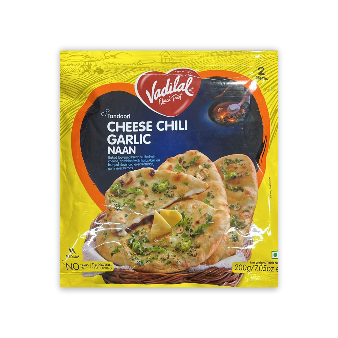 VADILAL TANDOORI CHEESE CHILI GARLIC NAAN 2 PCS – New Indian ...