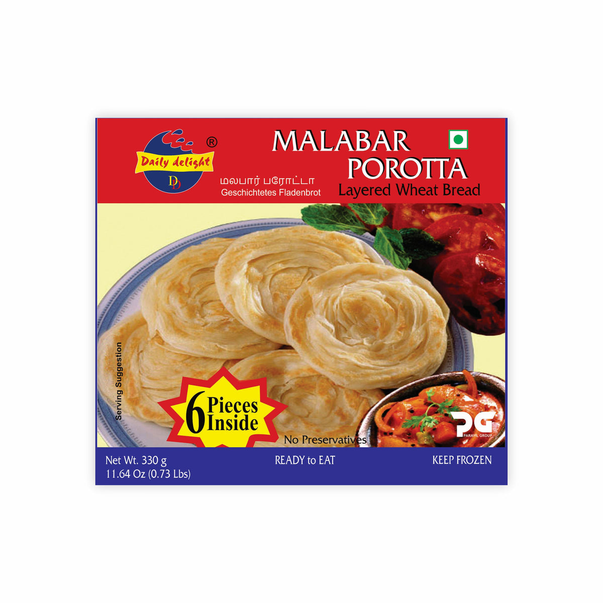 DAILY DELIGHT MALABAR PAROTTA – New Indian Supermarket, Tracy