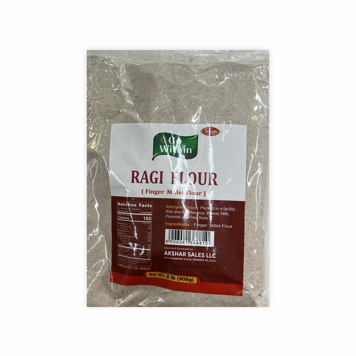 TELUGU GO WITHIN RAGI FLOUR ( FINGER MILLET FLOUR ) – New Indian ...