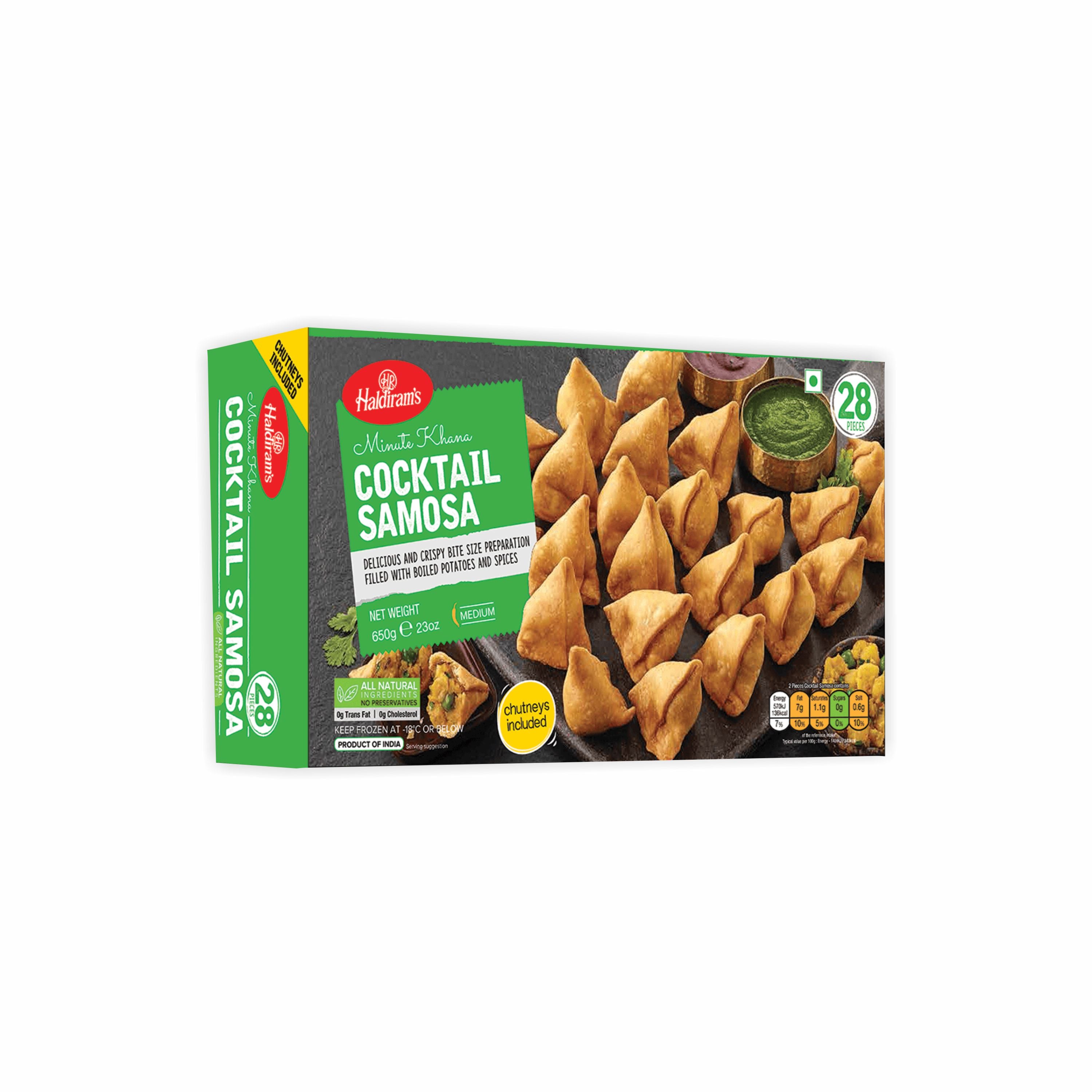 HALDIRAMS MINUTE KHANA PIZZA COCKTAIL SAMOSA 26PCS – New Indian ...