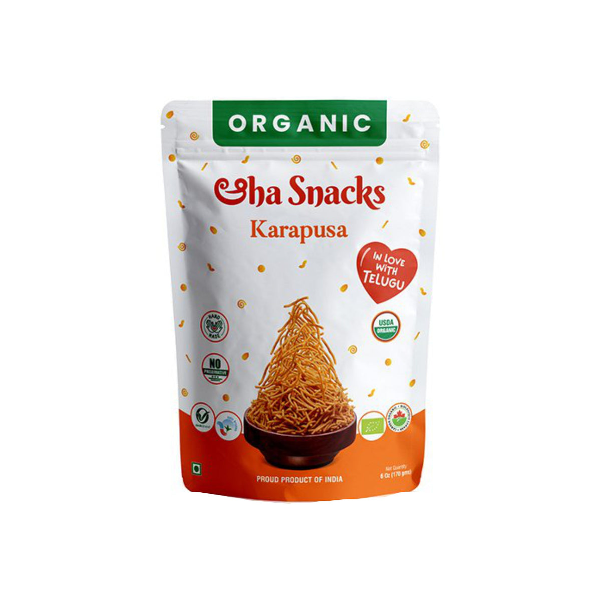 ORGANIC SHA SNACKS KARAPUSA – New Indian Supermarket, Tracy