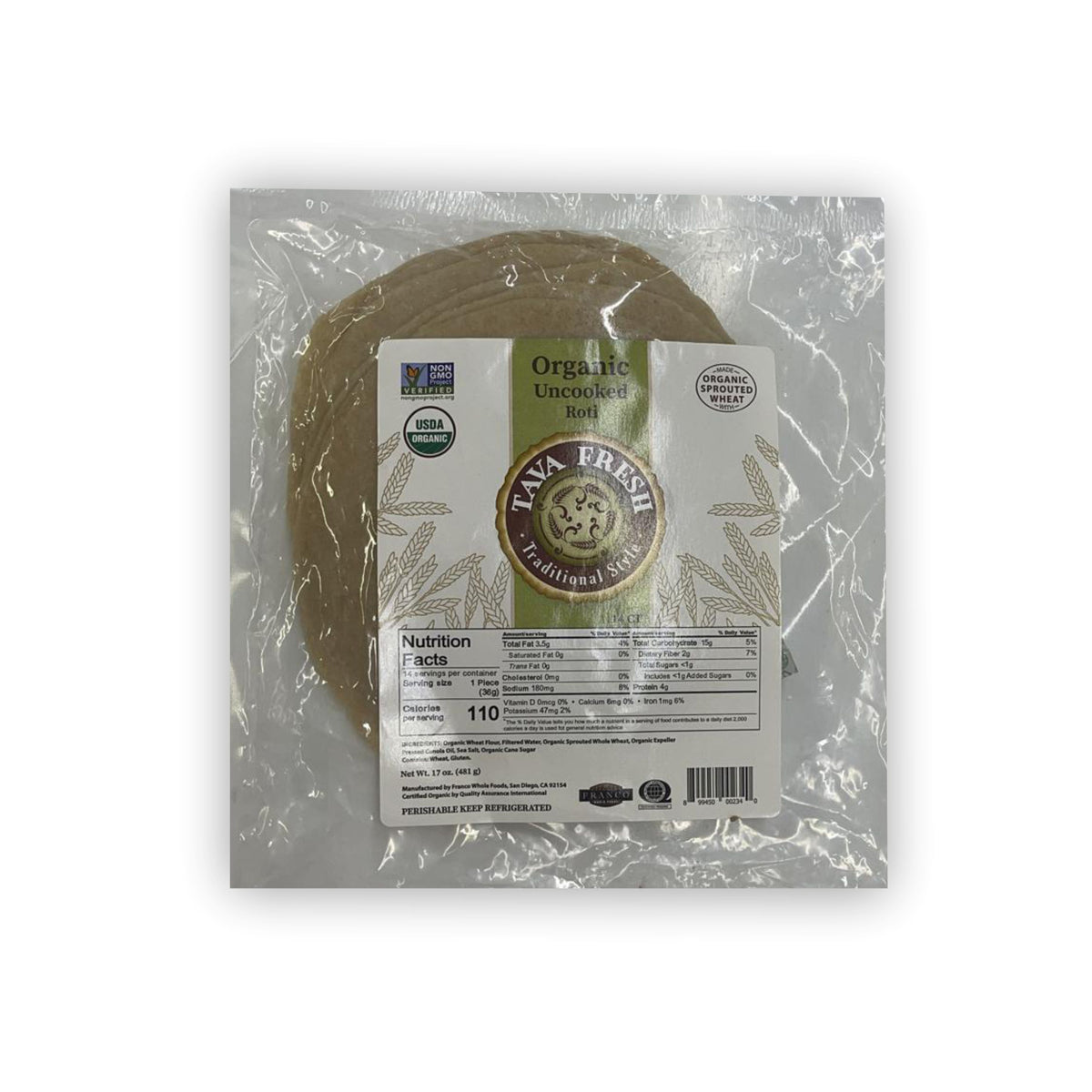 TAVA ROTI FRESH 14PCS – New Indian Supermarket, Tracy